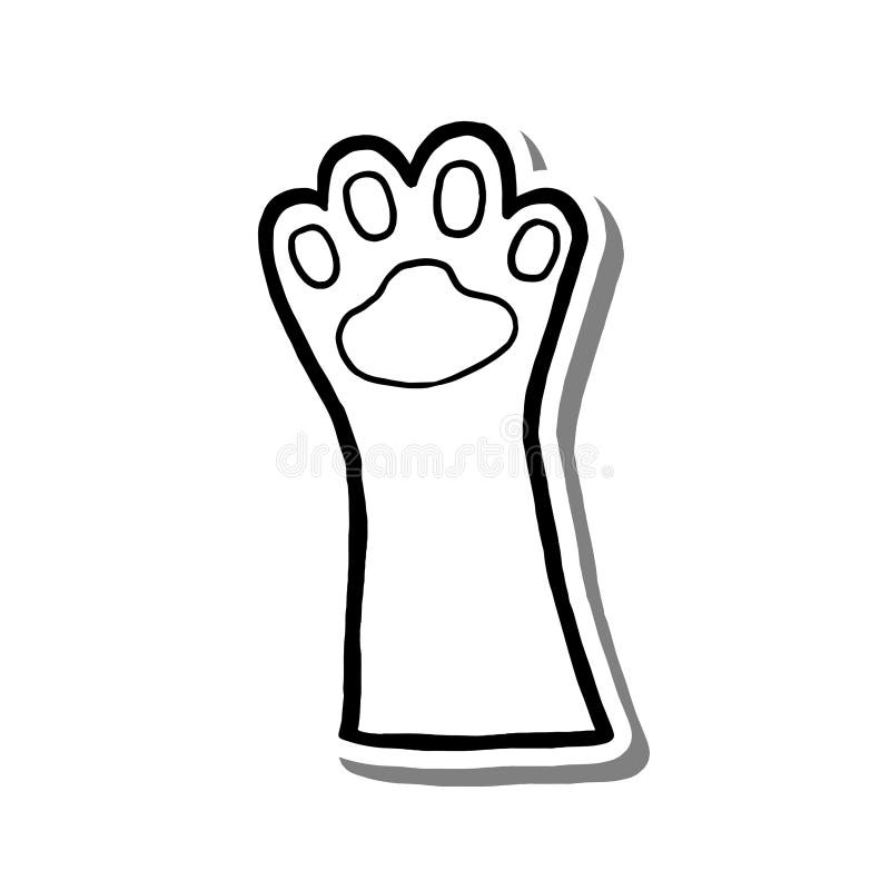 CL1143 Cat Leg stock vector. Illustration of soft, stickers - 374607973