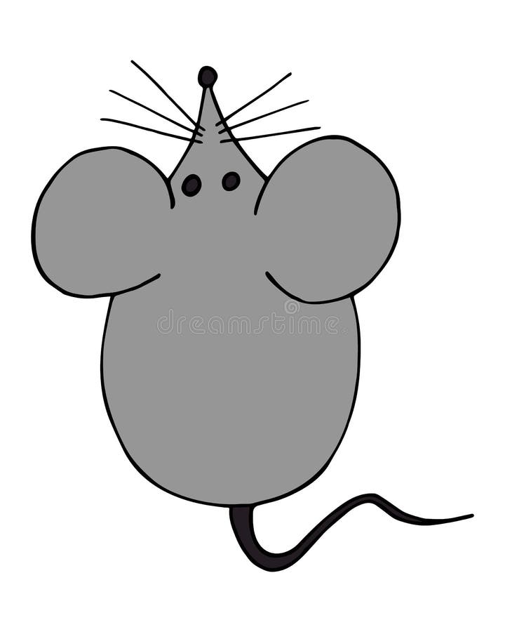Hand Drawn of Cute Little Mouse Cartoon Doodle, Isolated on White Stock ...
