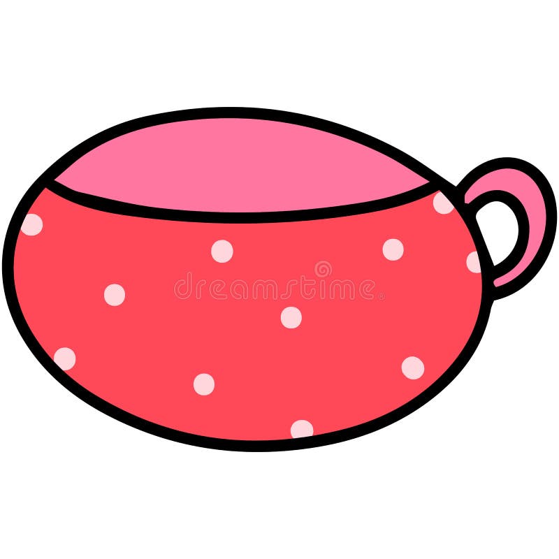 Hand Drawn Cute Tiger and Fancy Cup Illustration Stock Vector ...