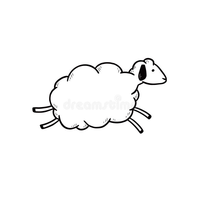 Hand drawn cute wool sheep stock vector. Illustration of animal - 253124924 Hand drawn cute wool sheep stock vector. Illustration of animal - 253124924
