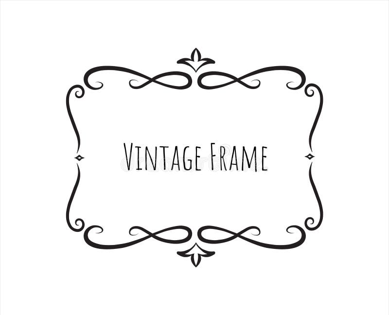 Hand Drawn Decorative Frame, Border, Label Template Calligraphic Design ...
