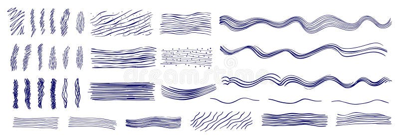 Hand Drawn Decorative Lines and Designs. Sketch Elements, Abstract ...