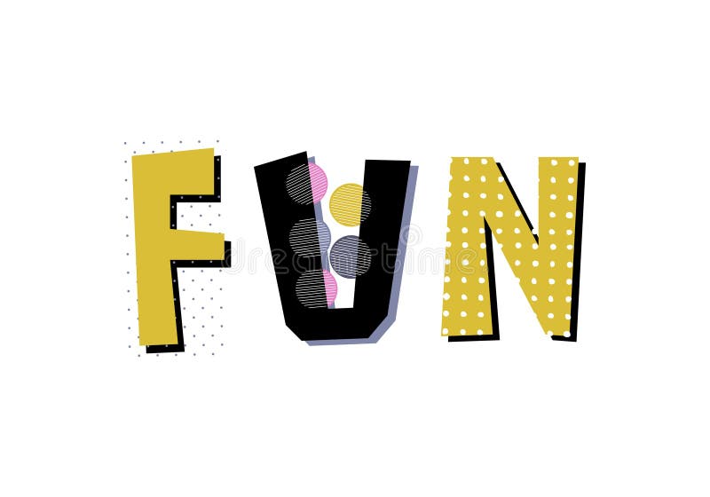 Fun. Creative Hand Drawn Poster Stock Vector - Illustration of isolated ...