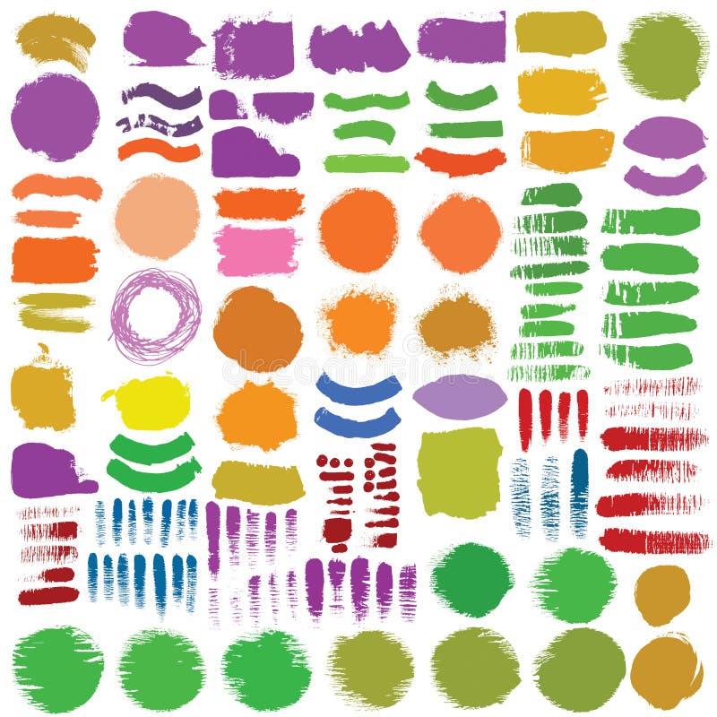 Hand Drawn Decorative Vector Brushes. Stock Vector - Illustration of ...
