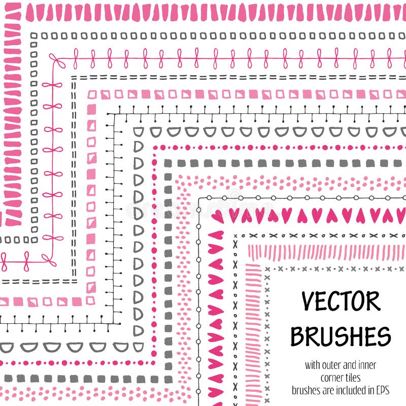 Vector set of brushes stock vector. Illustration of drip - 7119069