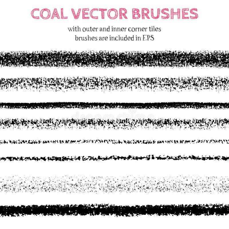 Hand Drawn Decorative Vector Brushes. Stock Vector - Illustration of ...