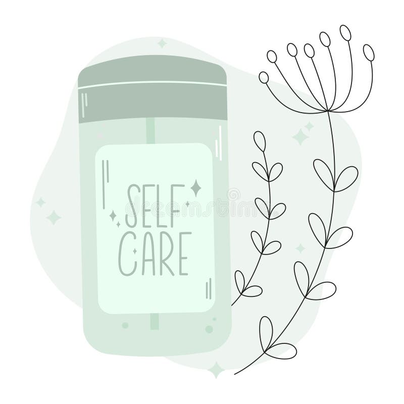 Hand Drawn Deodorant. daily Protection from Sweat Stock Vector ...