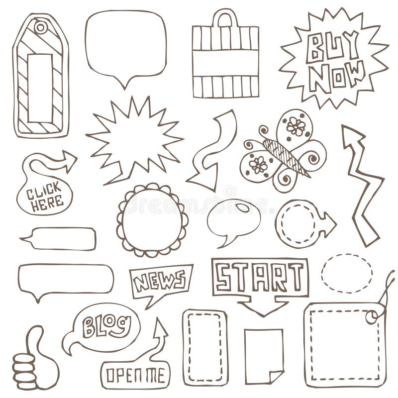 Hand drawn leaves stock vector. Illustration of icon - 11053231