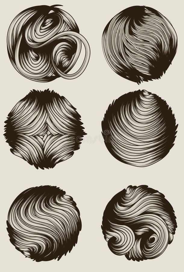 Hand Drawn Detailed Circle Elements Stock Vector - Illustration of ...