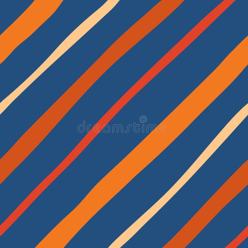 Hand Drawn Diagonal Stripes Vector Seamless Pattern. Modern Minimal ...