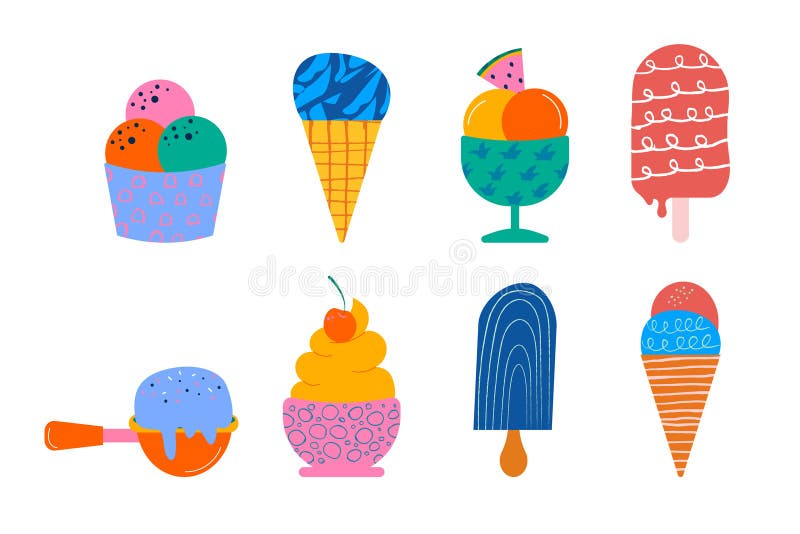 Hand Drawn Different Types of Ice Cream Stock Vector - Illustration of ... Hand Drawn Different Types of Ice Cream Stock Vector - Illustration of ...