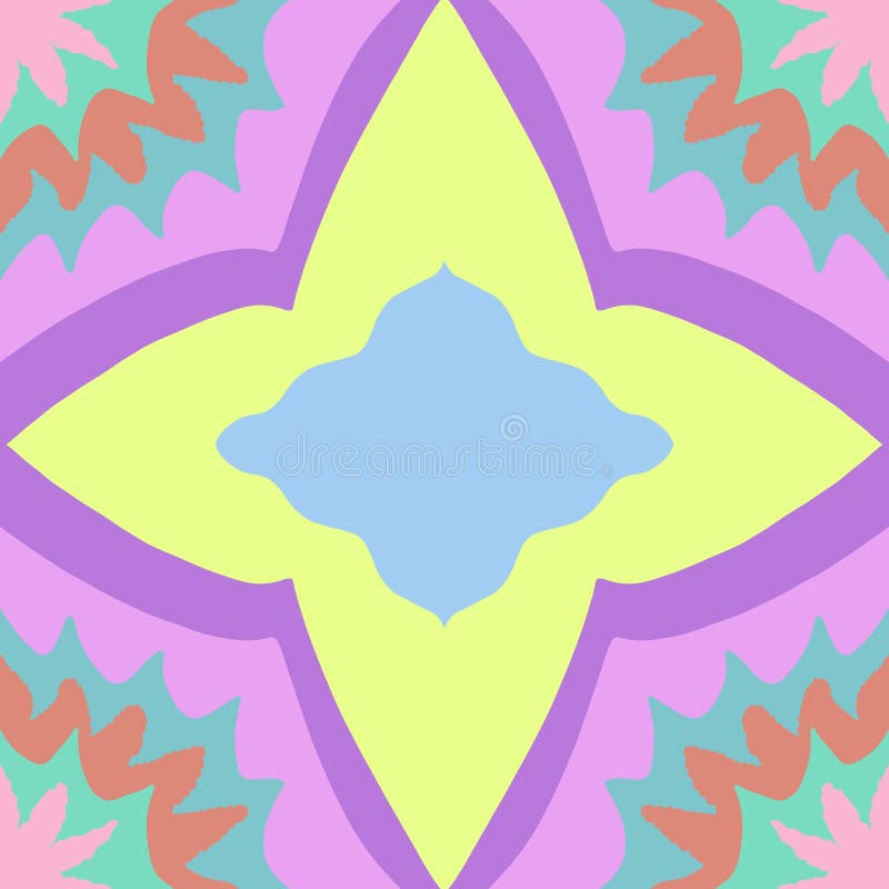 Hand Drawn Digital Abstract Beautiful Seamless Pastel Multicolored ...