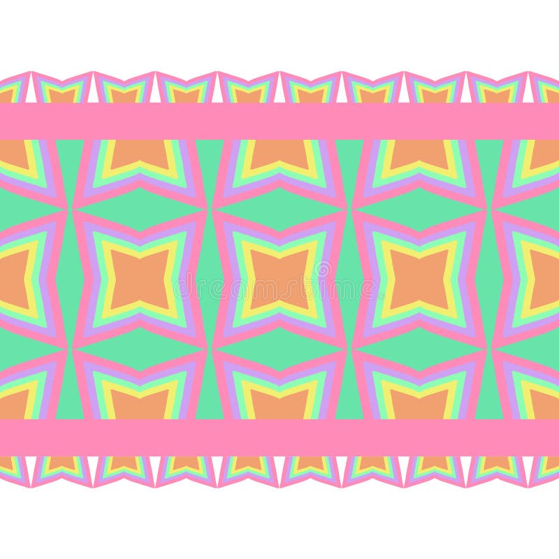 Hand Drawn Digital Abstract Beautiful Seamless Pastel Multicolored ...