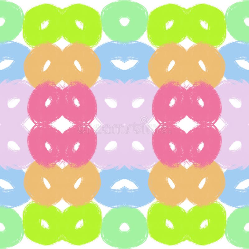 Hand Drawn Digital Abstract Beautiful Seamless Pastel Multicolored ...