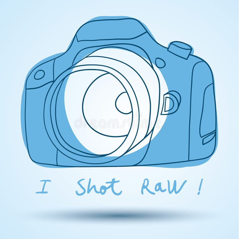 Hand drawn digital camera stock vector. Illustration of icon - 42354333