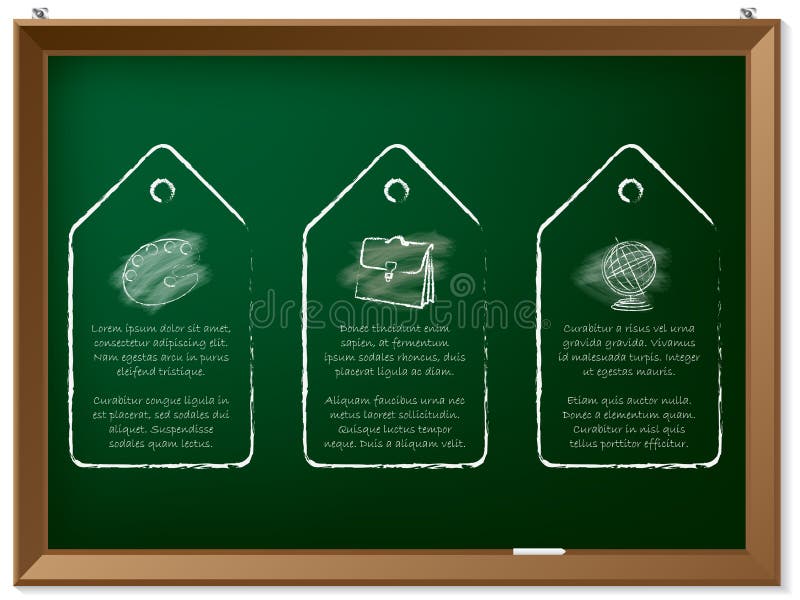 Hand Drawn Discount Labels on Chalkboard Stock Vector - Illustration of ...