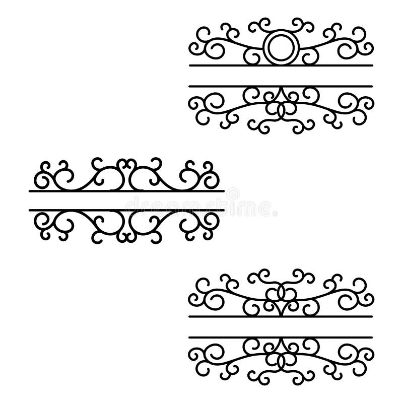 Flower Page Break Clip Art Page Break Flourish Stock Illustrations