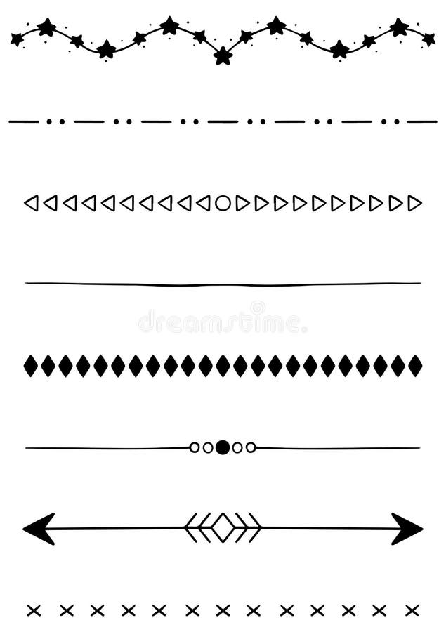 0008 Hand Drawn Dividers stock vector. Illustration of line - 166348136