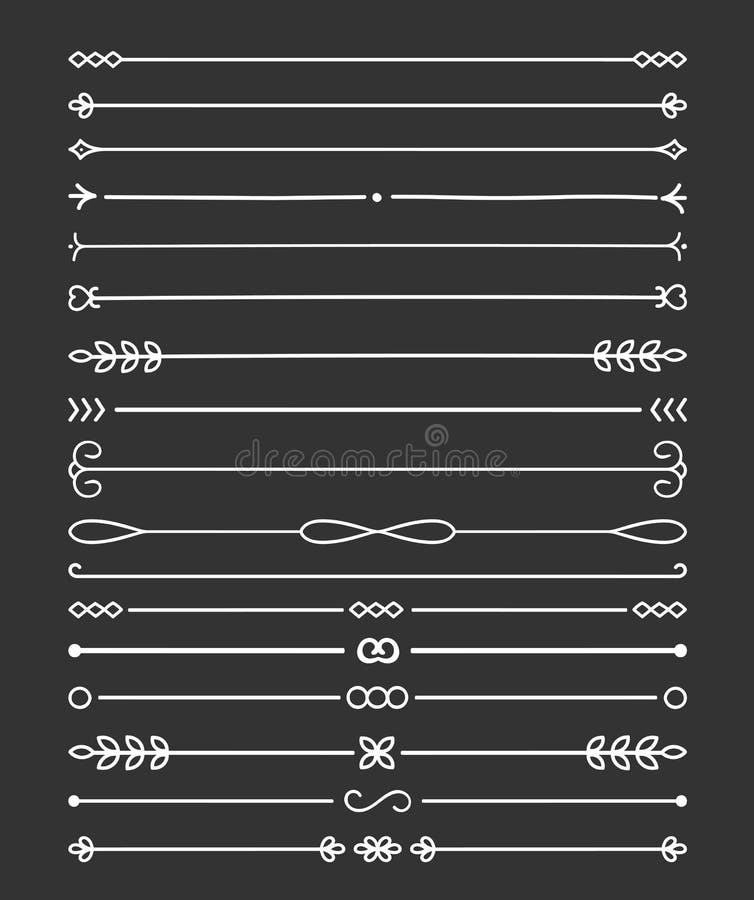 Hand Drawn Dividers stock vector. Illustration of handdrawn - 117076768
