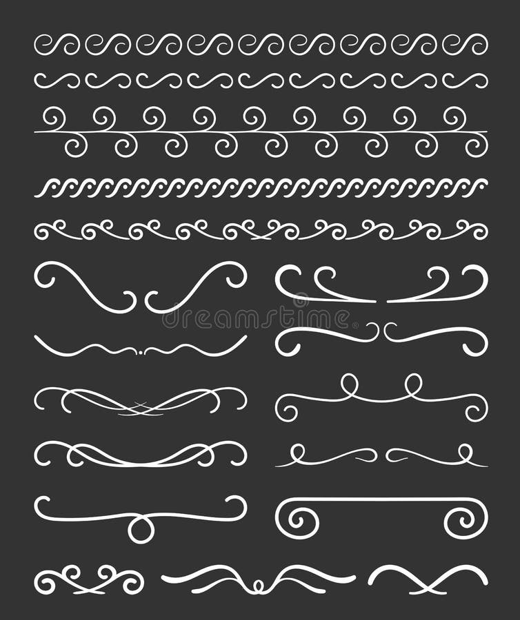 Hand Drawn Dividers stock vector. Illustration of text - 116232511