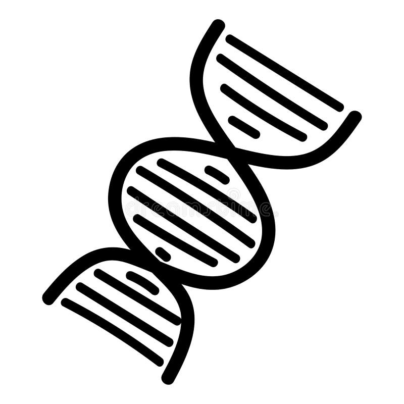 Hand Drawn DNA Structure Icon in Doodle Style Isolated. Stock Vector ...