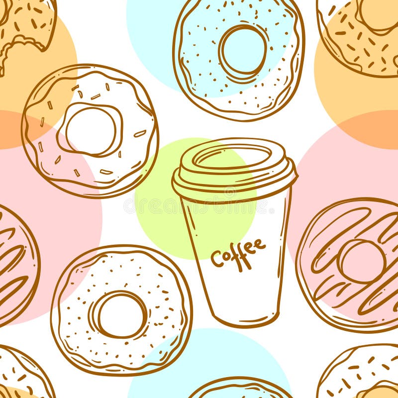 Hand drawn donut stock vector. Illustration of sketch - 72001853