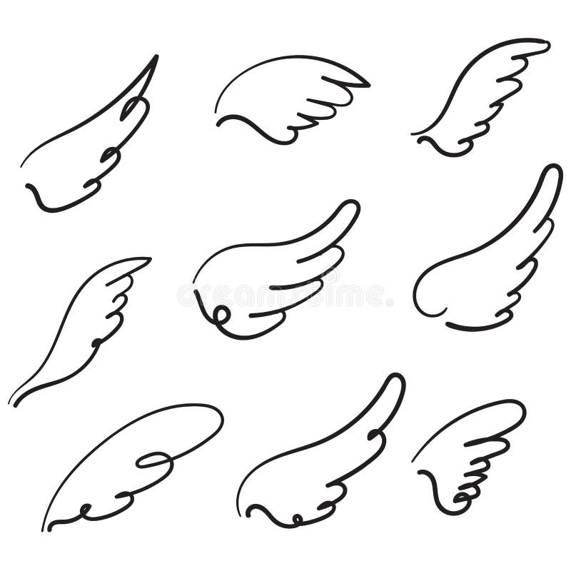 Simple Wings Drawing