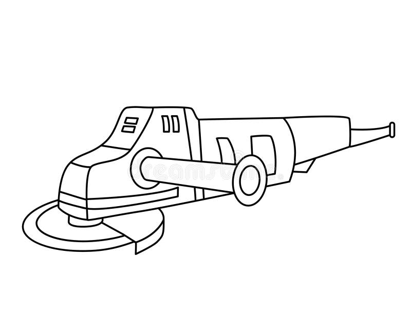 Outline Electric Angle Grinder Stock Illustrations – 1,677 Outline ...