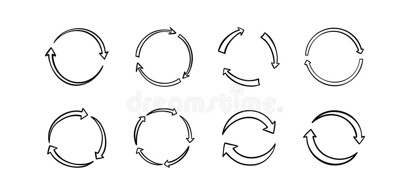 Round Recycle Symbol Drawing Stock Illustrations – 2,038 Round Recycle ...