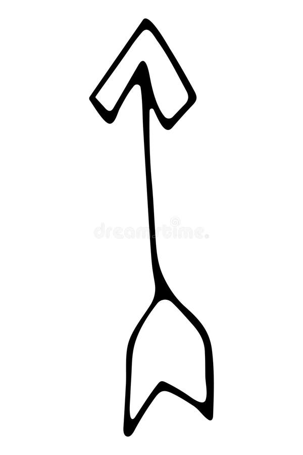 Hand Drawn Doodle Arrow Pointer Design Symbol Stock Vector ...