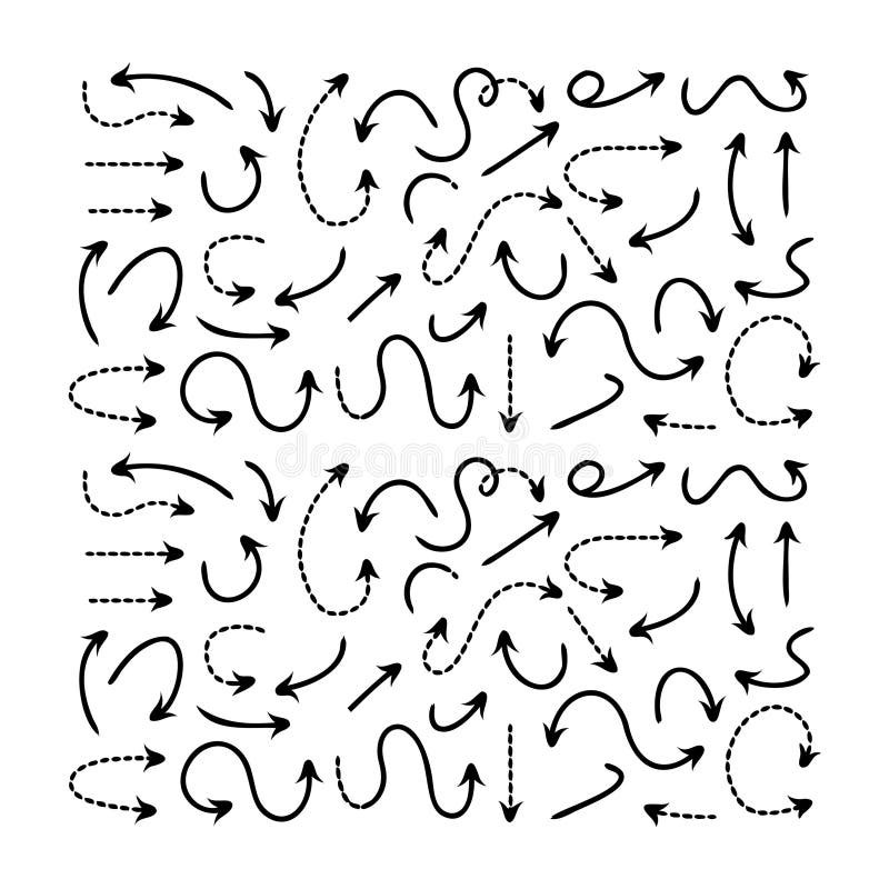 Drawn Doodle Arrow Set Stock Illustrations – 40,186 Drawn Doodle Arrow ...