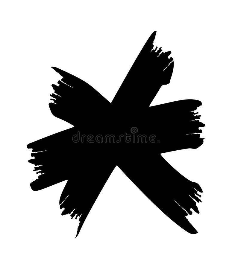 Hand-drawn Doodle Asterisk Brush Stroke Stock Vector - Illustration of ...
