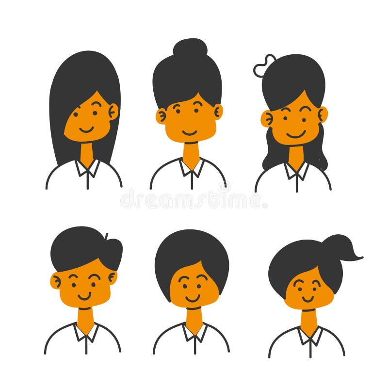 Hand Drawn Doodle Avatar Profile Picture Icon Illustration Vector Stock ...