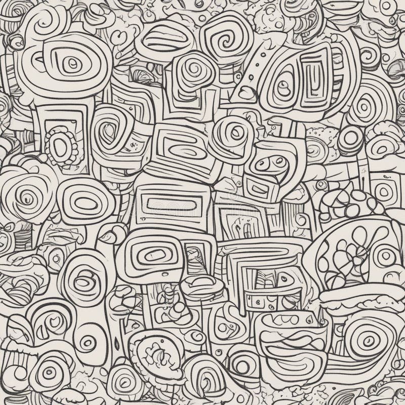 Hand-Drawn Doodle Background - Playful and Creative Design Stock ...