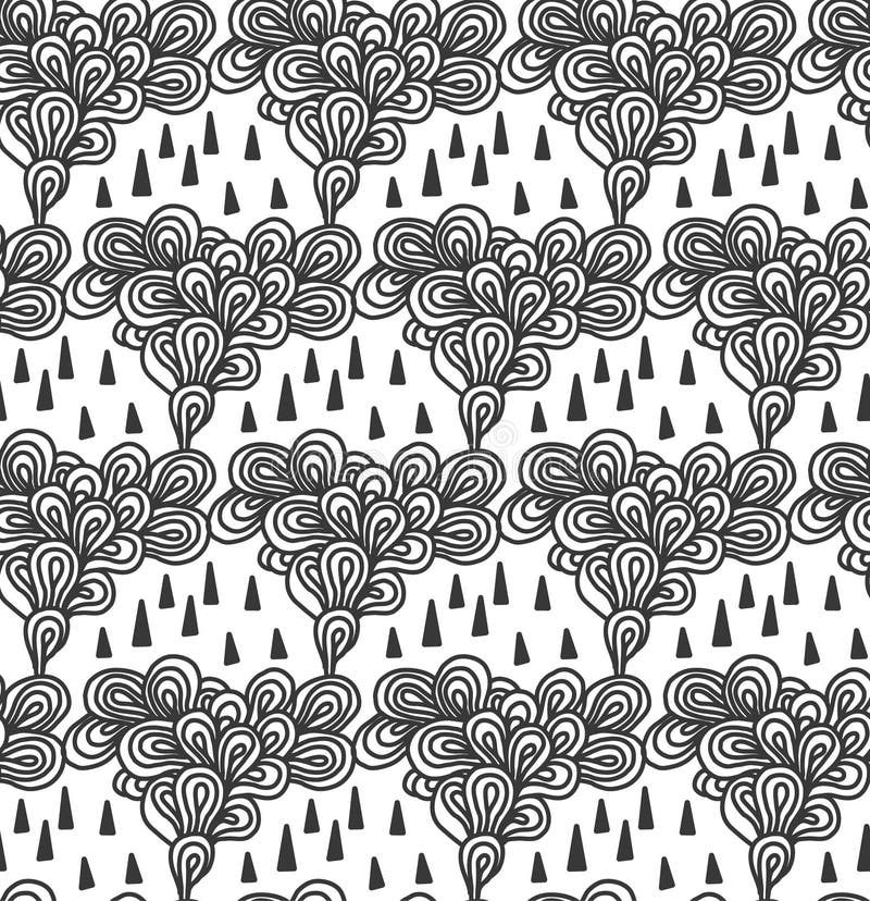 Hand Drawn Doodle Background, Seamless Vector Pattern Stock Vector ...