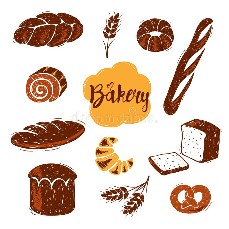 Doodle Bakery,bread Seamless Pattern.Colored Stock Vector ... Doodle Bakery,bread Seamless Pattern.Colored Stock Vector ...