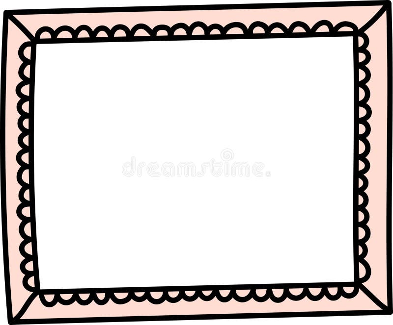 Hand-Drawn Doodle Border Frame Stock Illustration - Illustration of ...