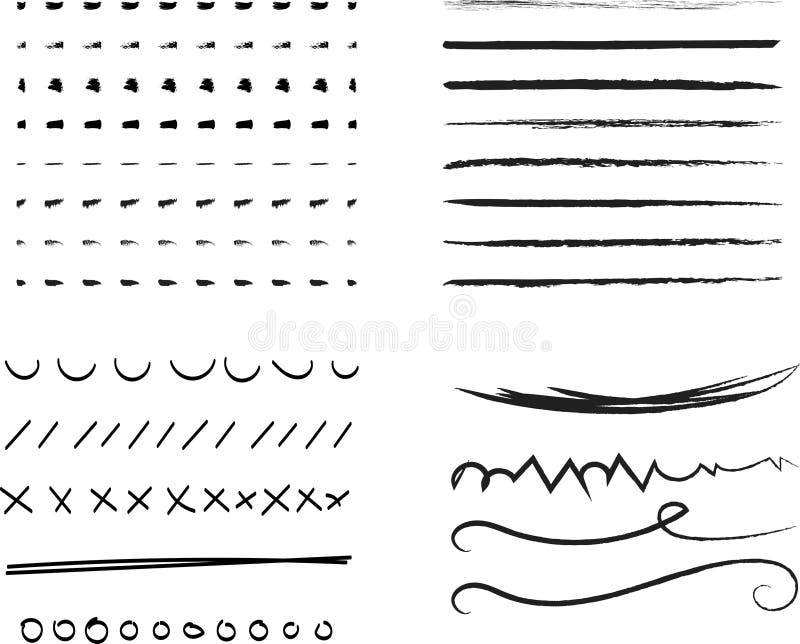 Hand Drawn Doodle Brush Lines Vector Image Stock Vector - Illustration ...