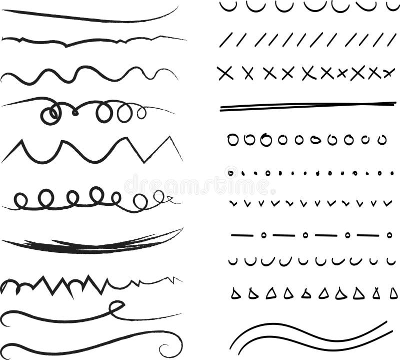 Hand Drawn Doodle Brush Lines Vector Image Stock Vector - Illustration ...