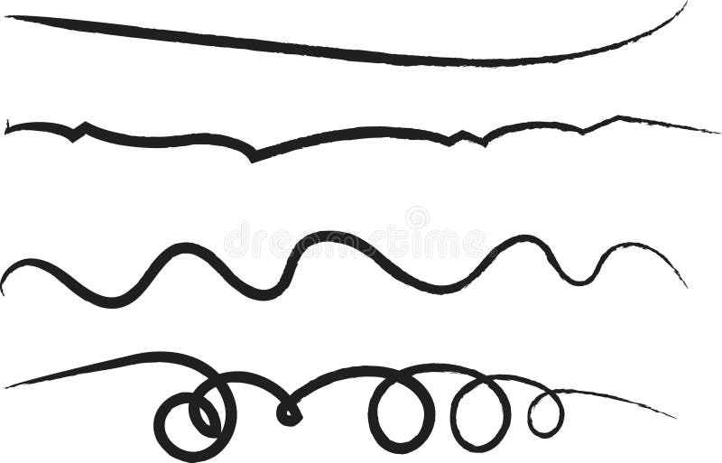 Hand Drawn Doodle Brush Lines Vector Image Stock Vector - Illustration ...