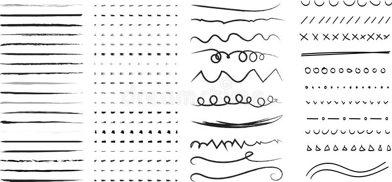 Hand Drawn Doodle Brush Lines Vector Image Stock Vector - Illustration ...
