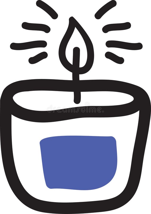 Hand Drawn Doodle Candle stock vector. Illustration of doodle - 353619699