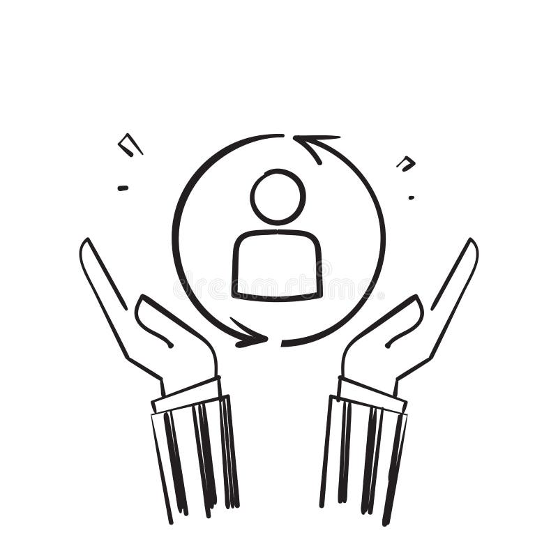 Hand Drawn Doodle Care Customer Icon, Total Inclusive Service ... Hand Drawn Doodle Care Customer Icon, Total Inclusive Service ...