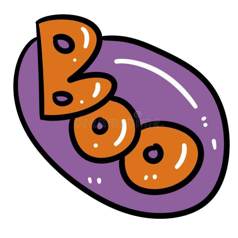 Hand Drawn Doodle Cartoon Style , Boo Text Stock Illustration ...