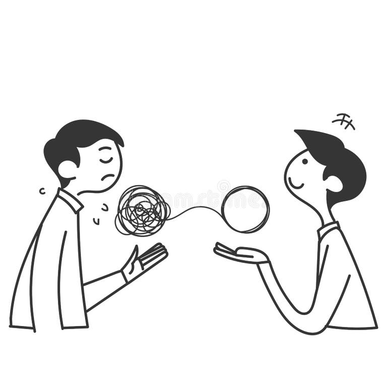 Hand Drawn Doodle Character Simplifying the Complex Together ...