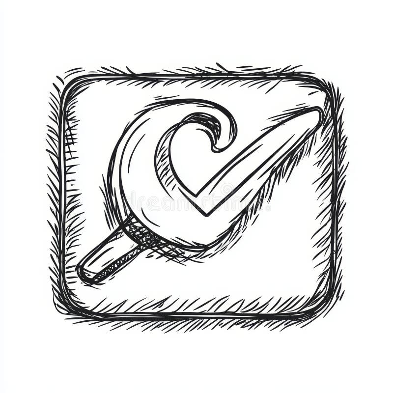 Hand Drawn Doodle Check Mark. Check Mark Icon. Vector Illustration ...