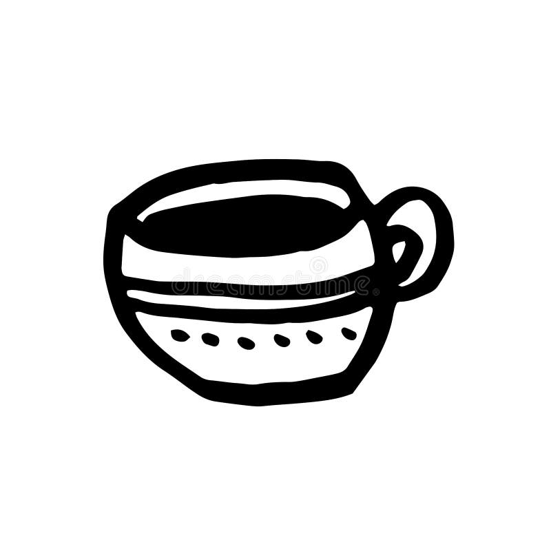 Hand-drawn Doodle Cup of Hot Tea or Coffee Stock Vector - Illustration ...