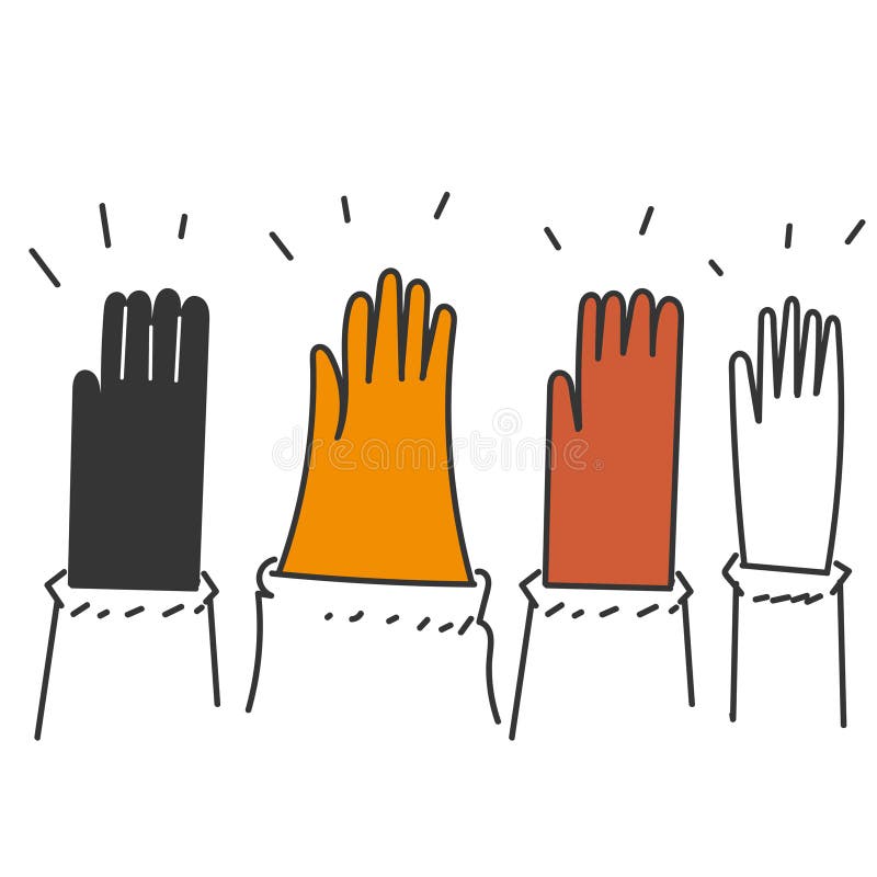 Hand Drawn Doodle Diversity Person Community Illustration Vector Stock ...