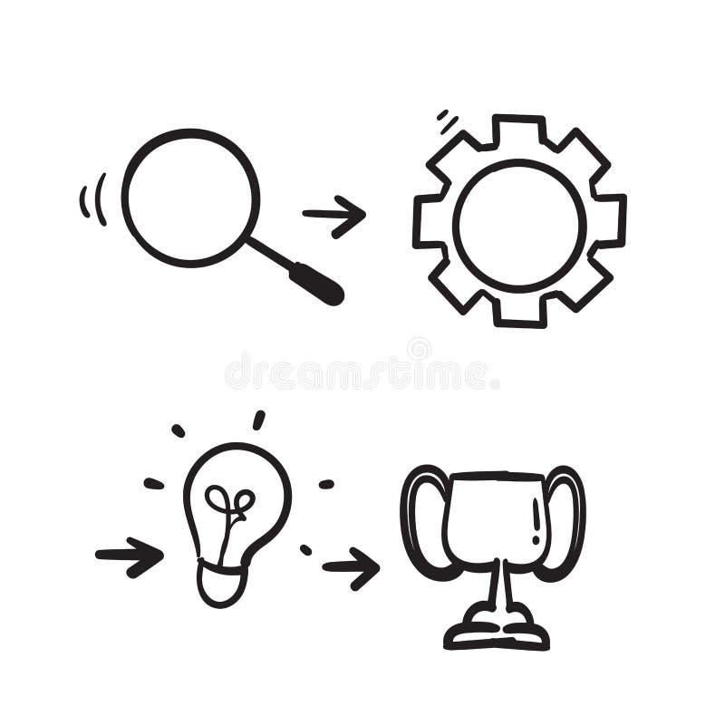 Hand Drawn Doodle Element for Infographic Purpose Icon Illustration ...