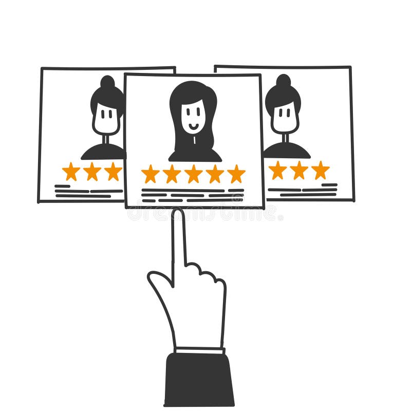 Hand Drawn Doodle Employee or Customer Performance Review Stars Stock ...